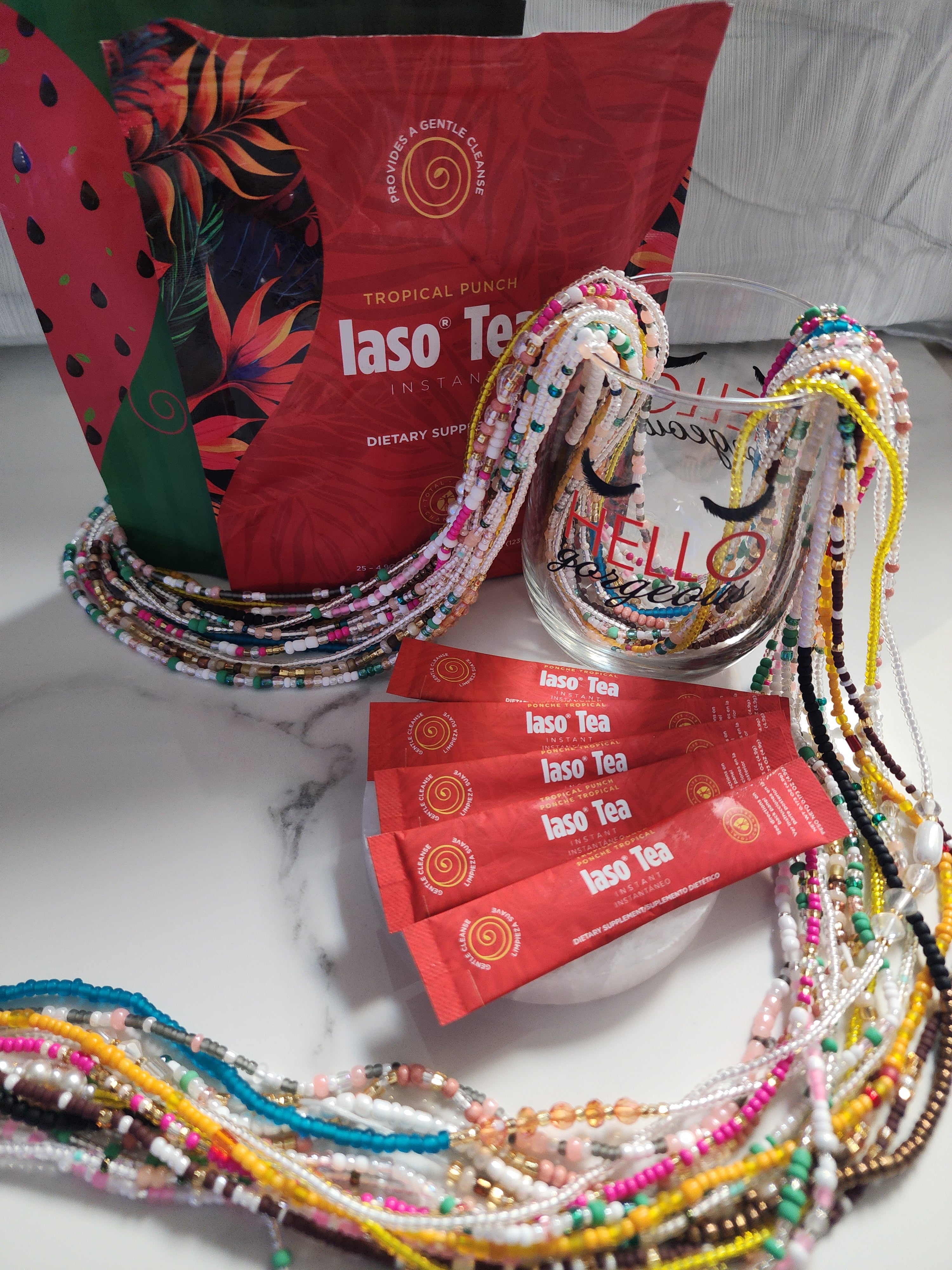Detox & Curves Kit – Waist Beads + Iaso Tea – Jeweledup Curves